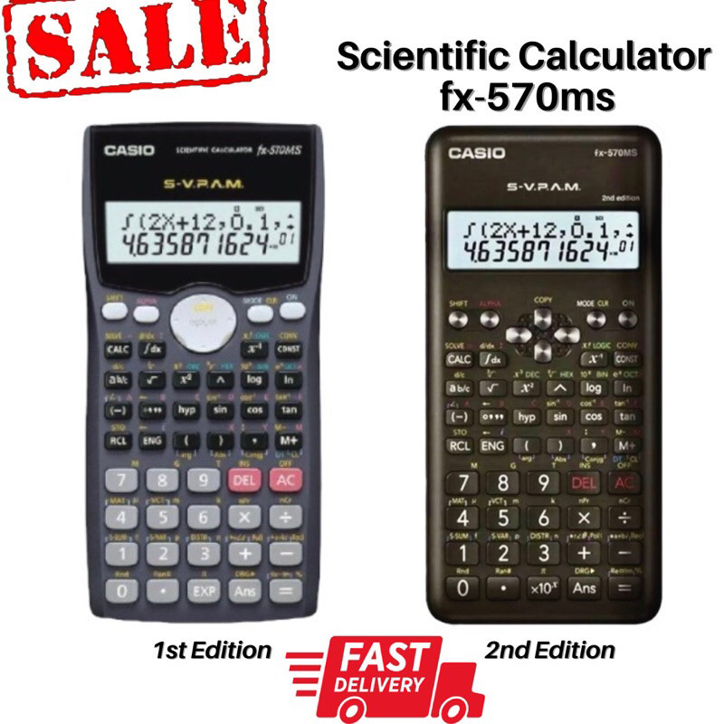 Scientific Calculator FX-570ms 2nd 1st Edition fx570ms 570 Kalkulator ...