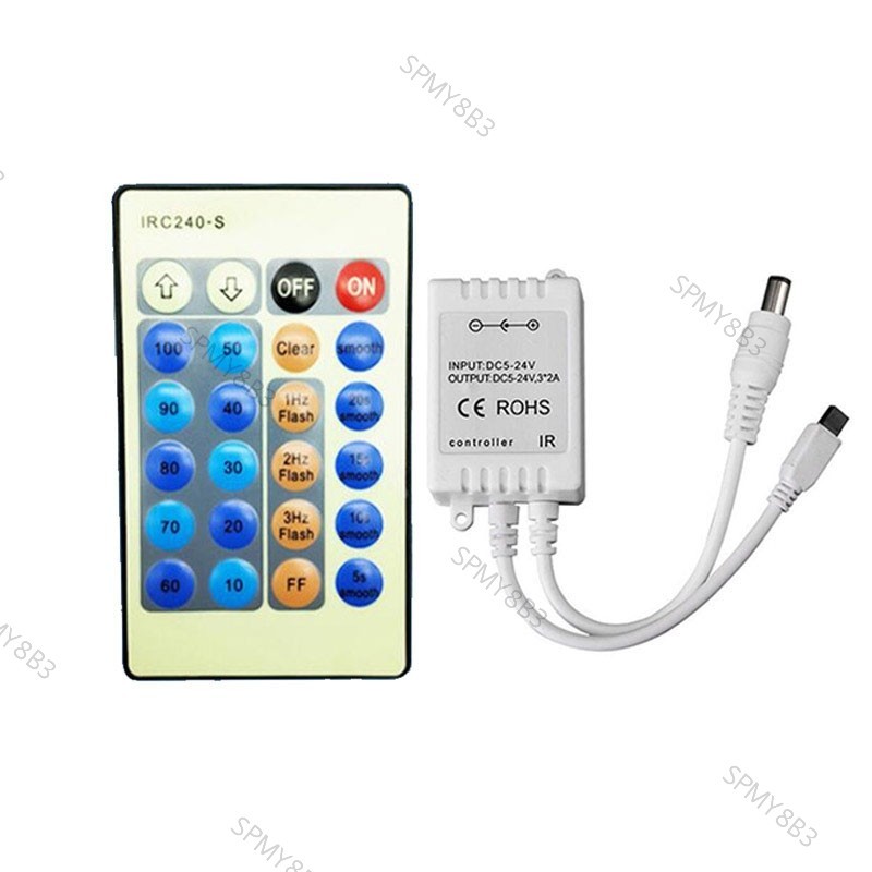 24Keys Infrared Remote RF LED Strip Lights Controller Wireless Monochrome MY8B3 | Shopee Malaysia