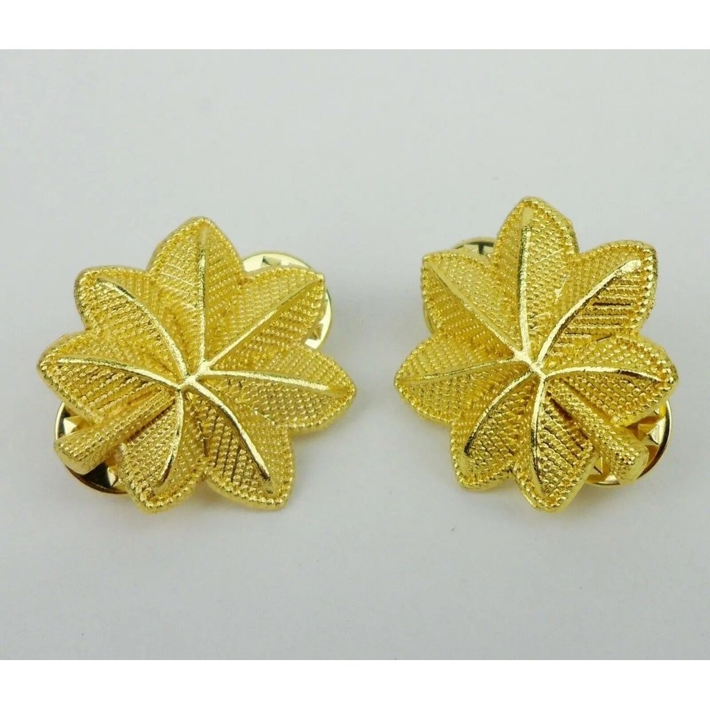 PAIR US ARMY MAJOR RANK INSIGNIA USMC USAF MAJ MAJOR BADGE PIN Military ...