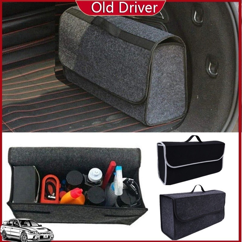 🇲🇾READY STOCK Car Trunk Storage Bag PU Leather vehicle organizer ...
