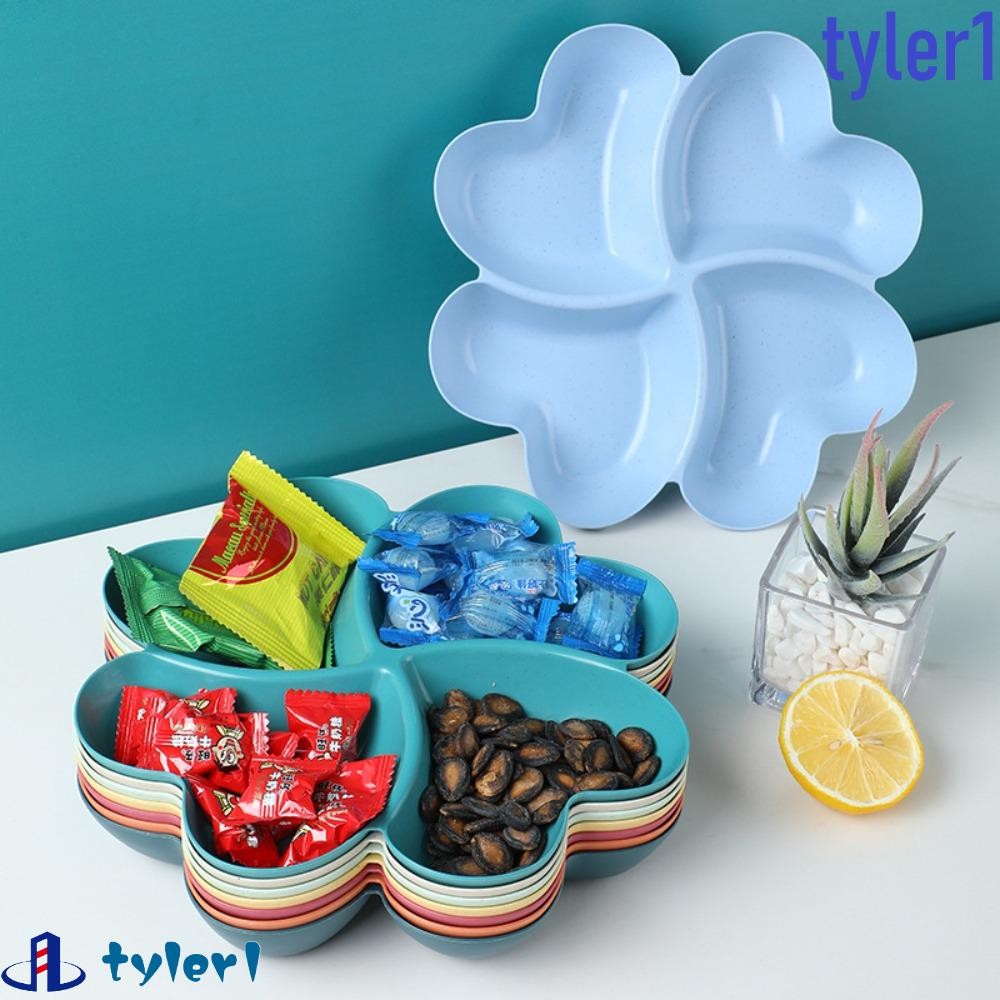 TYLER1 Appetizer Serving Platter, 4-Compartment Four Leaf Clover Shape ...
