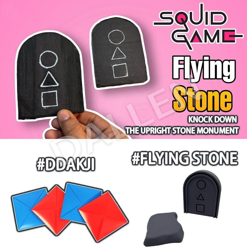 Gonggi Squid game Korean gonggi Jack Stone Ddakji Spinning Top Game Set ...