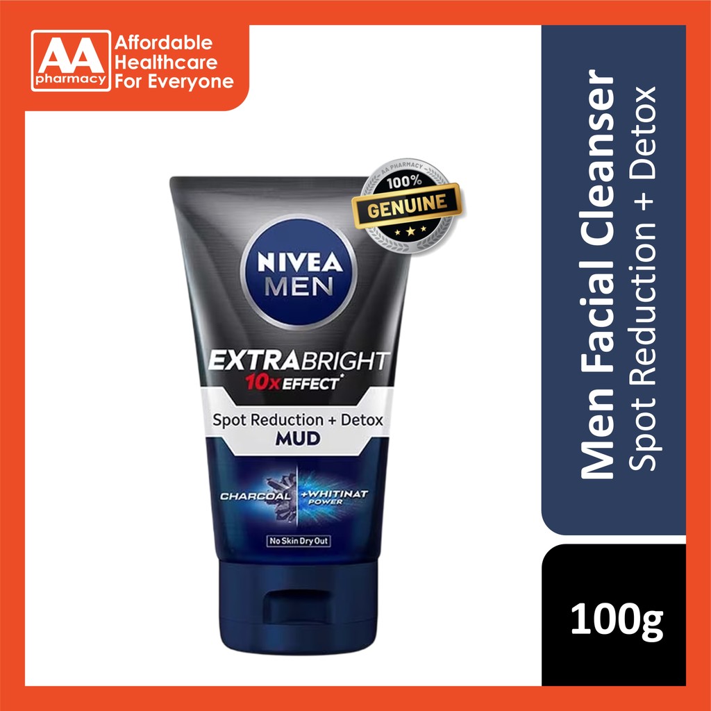 Nivea Men Extra Bright Mud Cleansing Foam 100g | Shopee Malaysia