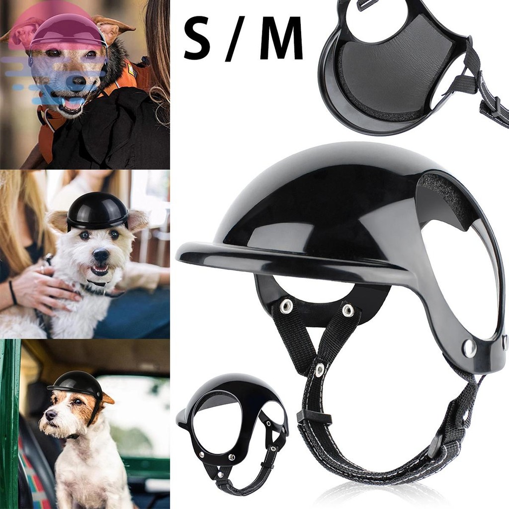 Pet Helmets Dog Cat Bicycle Motorcycle Helmet with Ear Holes and ...
