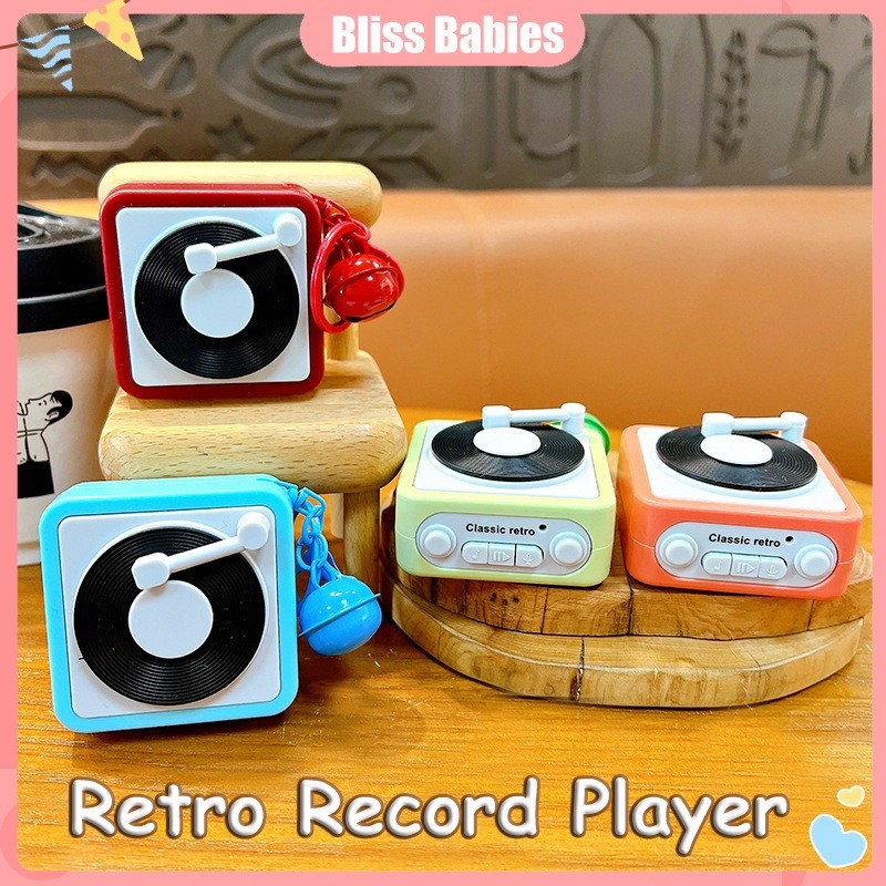 Retro Record Player Keychain Portable Music Box Record Player Pendant ...