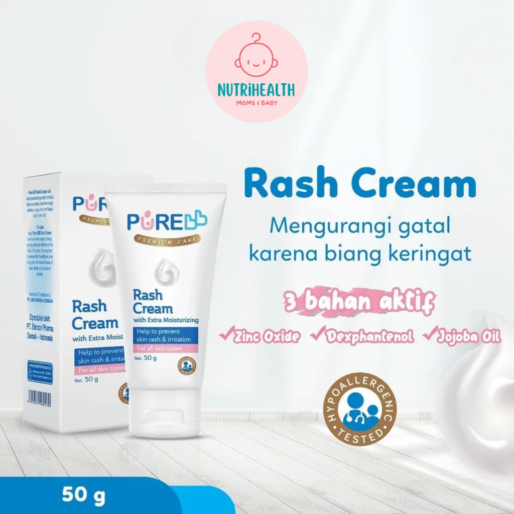 Purebb PURE BB Rash Cream Cream Treats Baby's Rash Prickly Heat 15gr ...