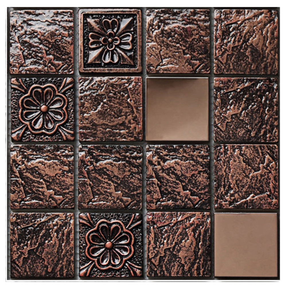 CHA 5# 10pcs DIY Self-Adhesive Tiles Decals PVC Mosaic Tile Wall ...