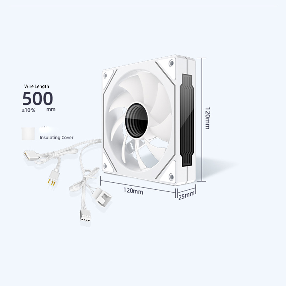 AU 12cm ARGB 5V 3Pin 4 Pin PWM Computer Chassis Fan 800-1800 RPM Quiet ...