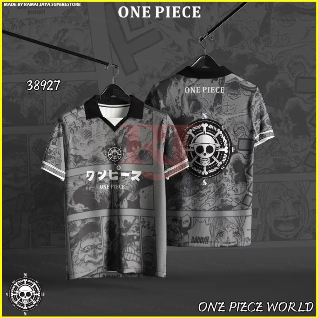 Sta5 ONE PIECE LUFFY Cosplay cloth Full Graphic summer T-shirt Polo ...