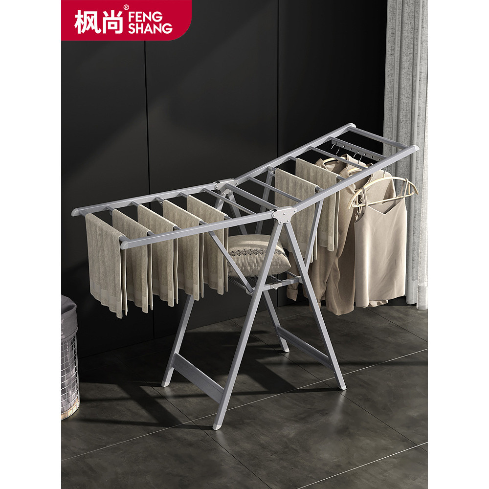Rak pengeringan lipat Fengshang, balkoni lantai, dalaman dan luaran ...