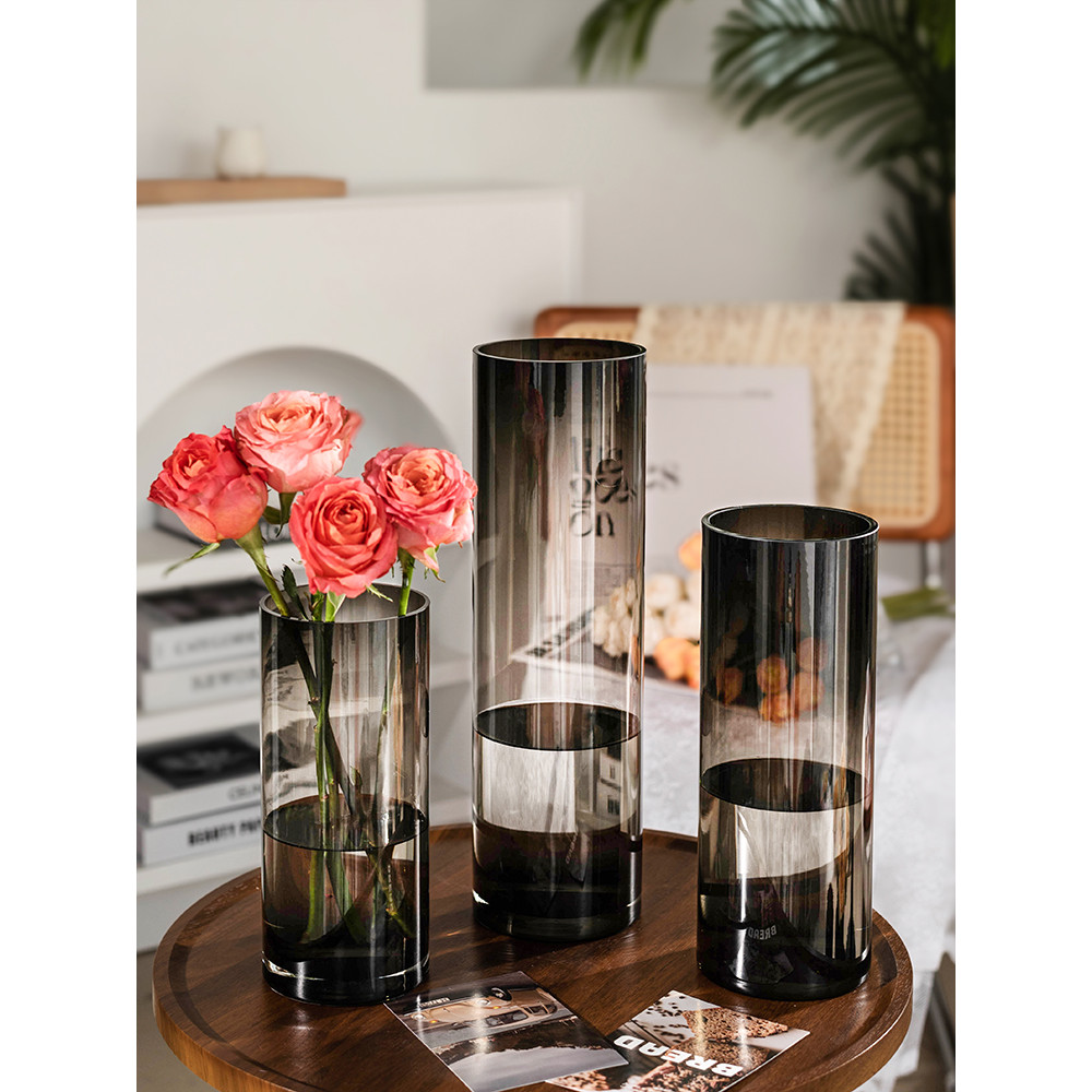 Pasu Kaca Mewah Mewah untuk Ruang Tamu, Gubahan Bunga Segar Hidroponik ...