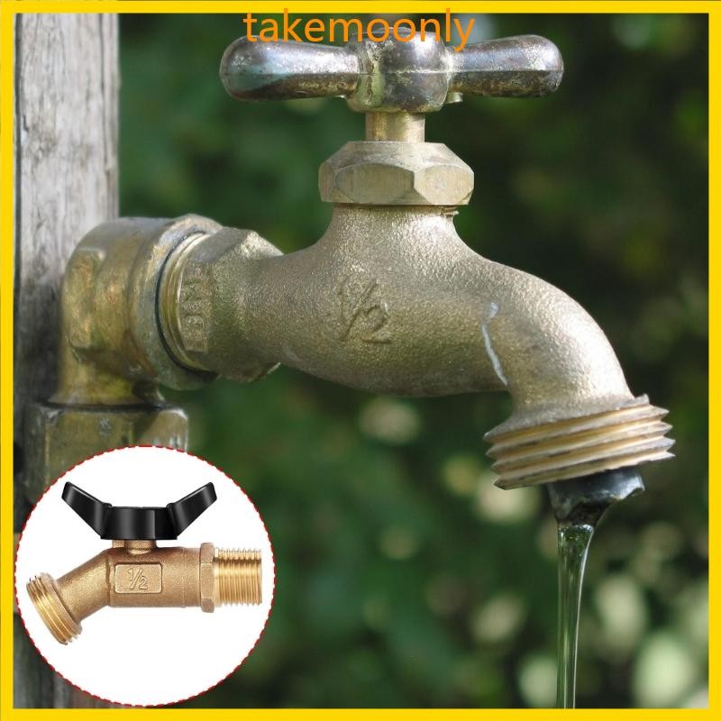 TAK Brass Hose Bib Valves Water Spigot 1 2 Inch NPT to 3 4 Inch GHT ...