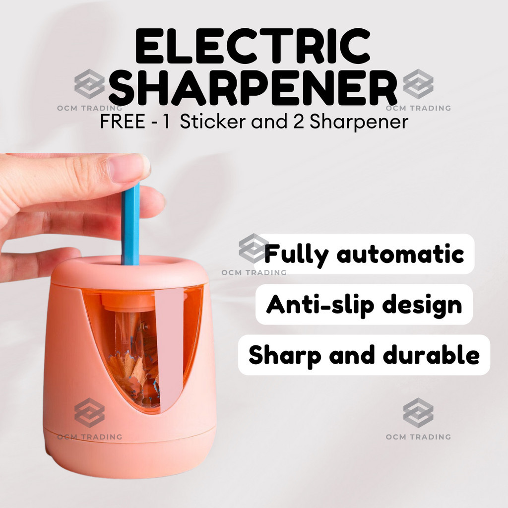 OCM Automatic Rotary Electric Sharpener Pencils School Stationery ...