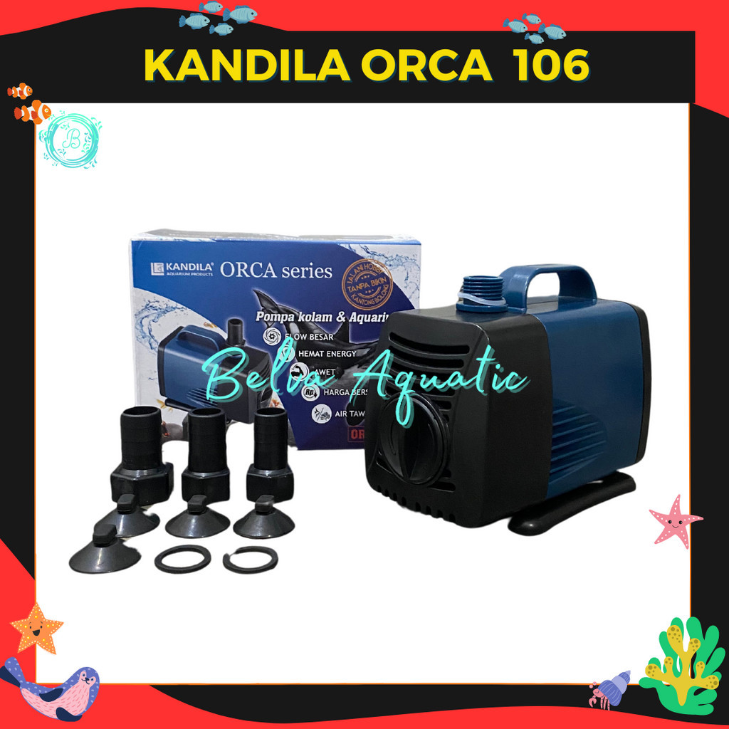 Kandila ORCA 106 Submersible Pump Aquarium Kandila Filter Fish Pond Hydroponic Pump | Shopee ...