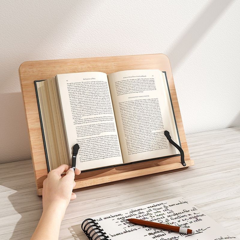 Wooden Reading Rack Reading Bookshelf Wooden Adult Reading Handy Tool ...
