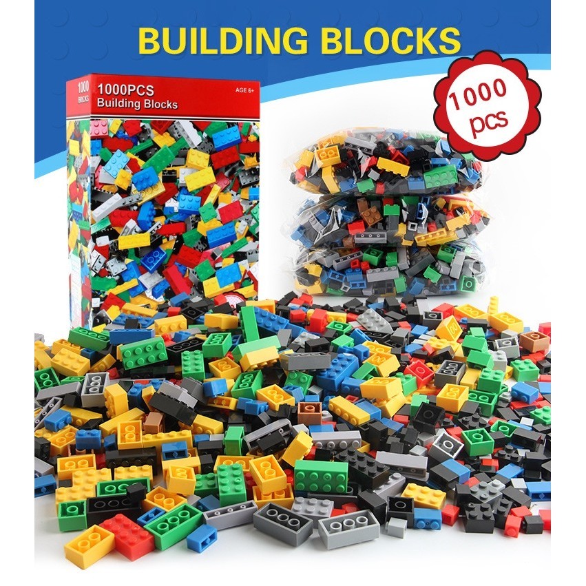 WG 500/1000pcs Kids DIY Bricks Building Block Creative Educational Toys ...