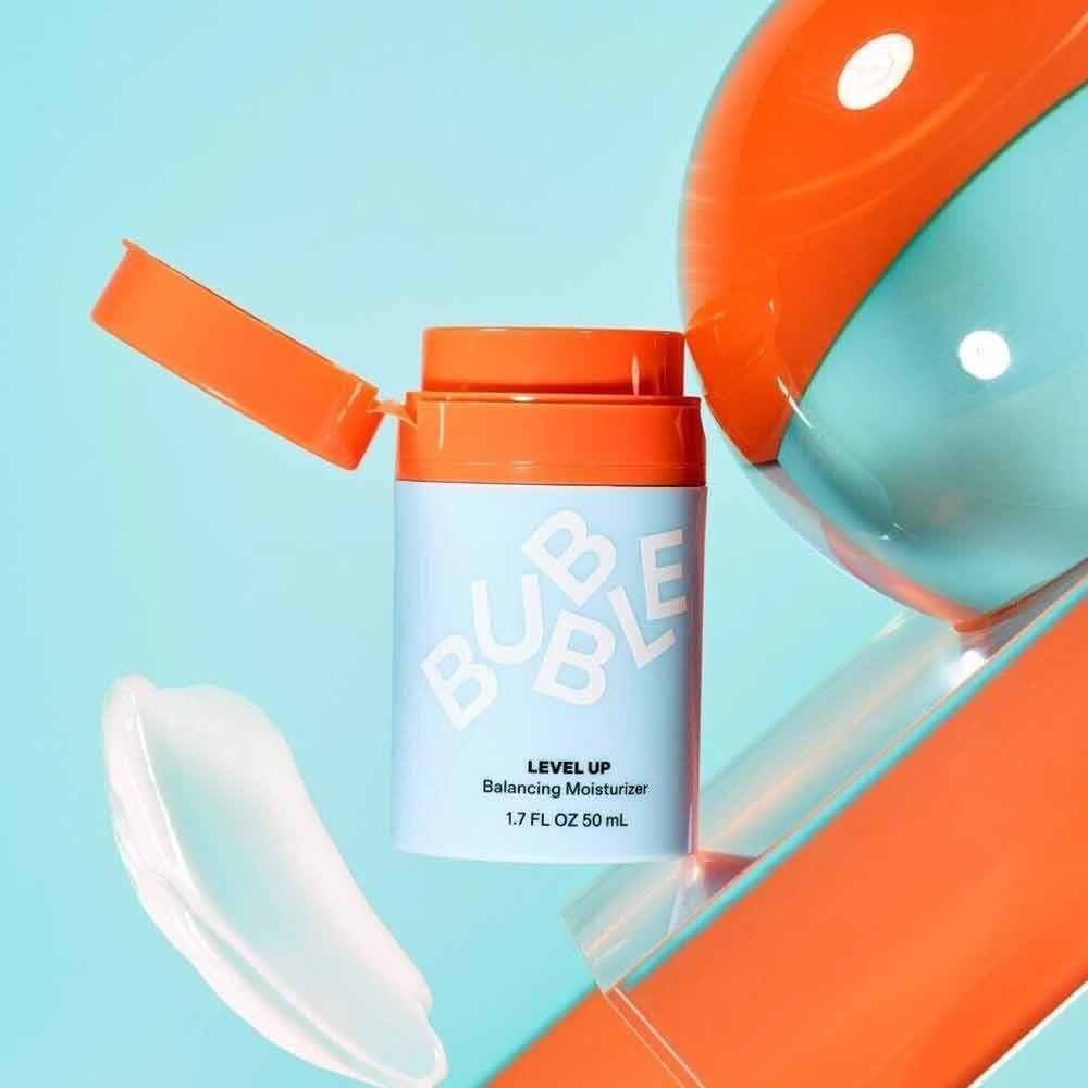 Bubble skincare Hydrating Moisturiser Formula level up balance gel ...