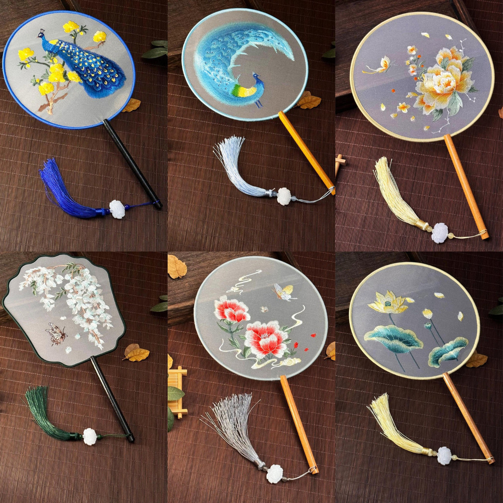 Double-sided Embroidery Vintage Group Fan Classical Dance Fan Su ...