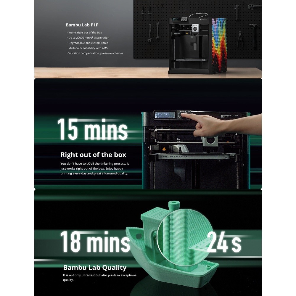 Bambu Lab P1 Series P1P / P1S / P1S Combo High Speed Printing FDM 3D ...
