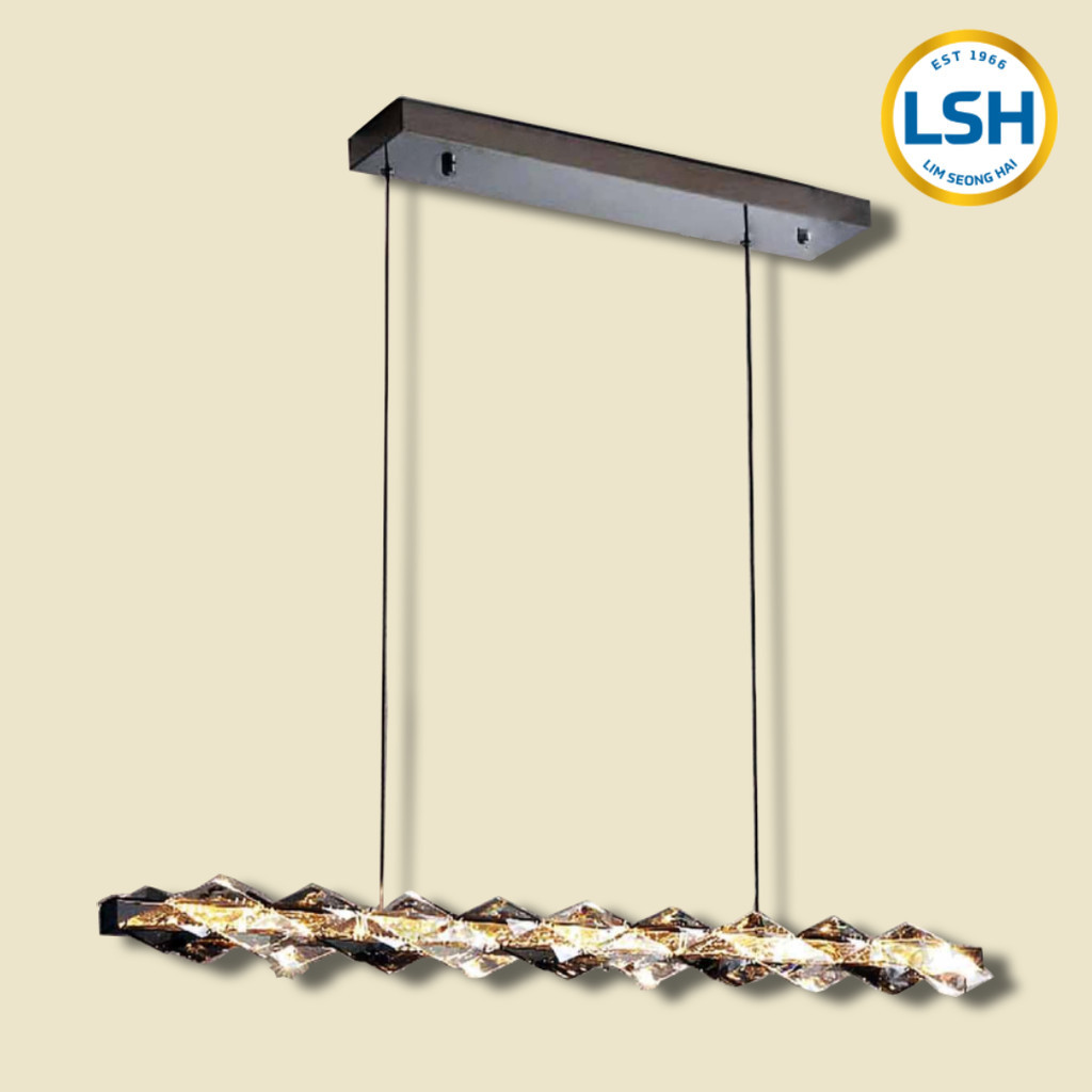 Luxury Modern Crystal Linear Pendant Ceiling Light IM-C23694 | Shopee ...