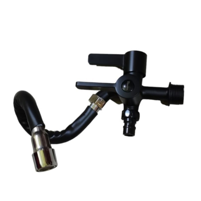 3/4 Inch Branch Faucet Package+360 Degree Flexible Hose Connection ...