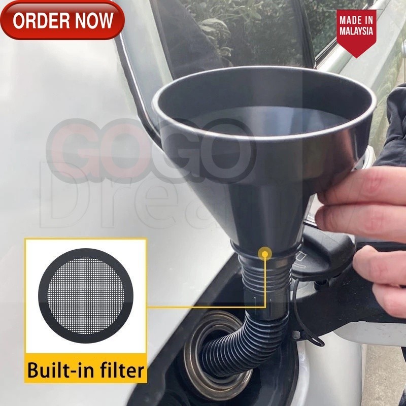 GG 2-In-1 Refueling Funnel with Removable Strainer / Car Motorcycle ...