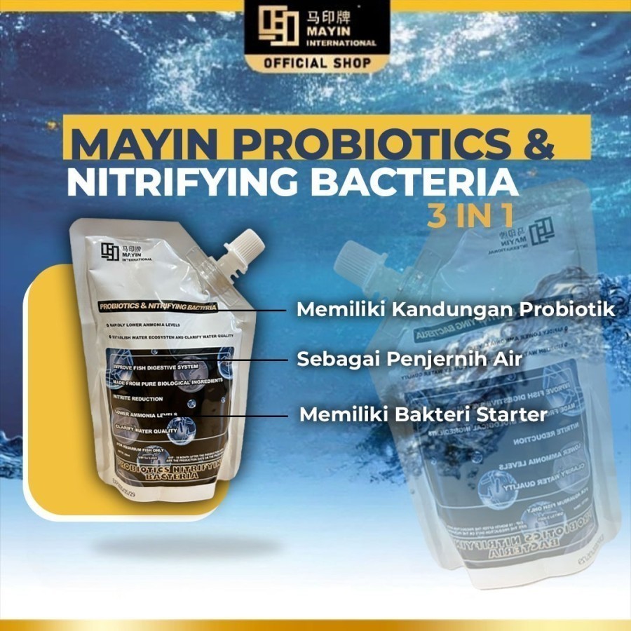 Starter Bacteria MAYIN Probiotic & Nitrifying Bacteria Probiotic Starter Bacteria 3 in 1 Water ...