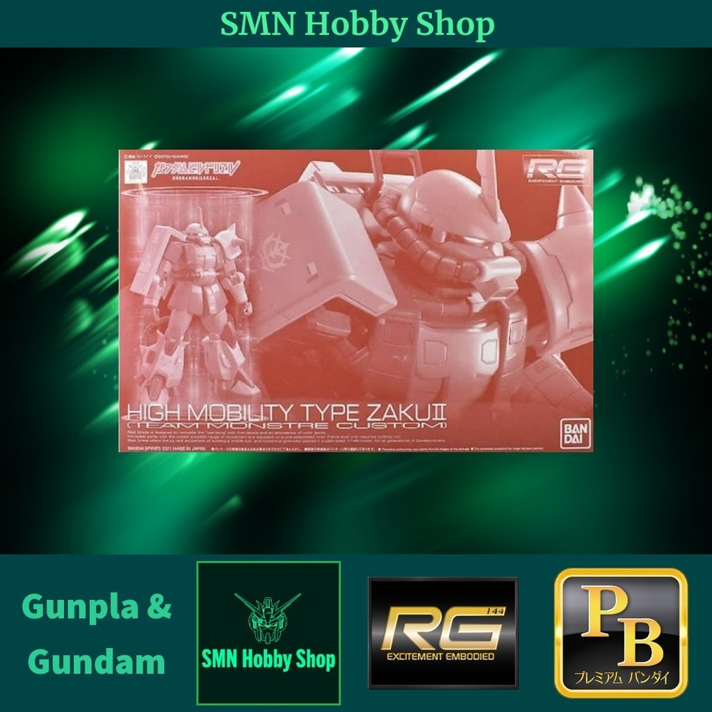 RG 1/144 Zaku II Team Monstre Custom Gunpla Gundam Toys Plastic Model ...