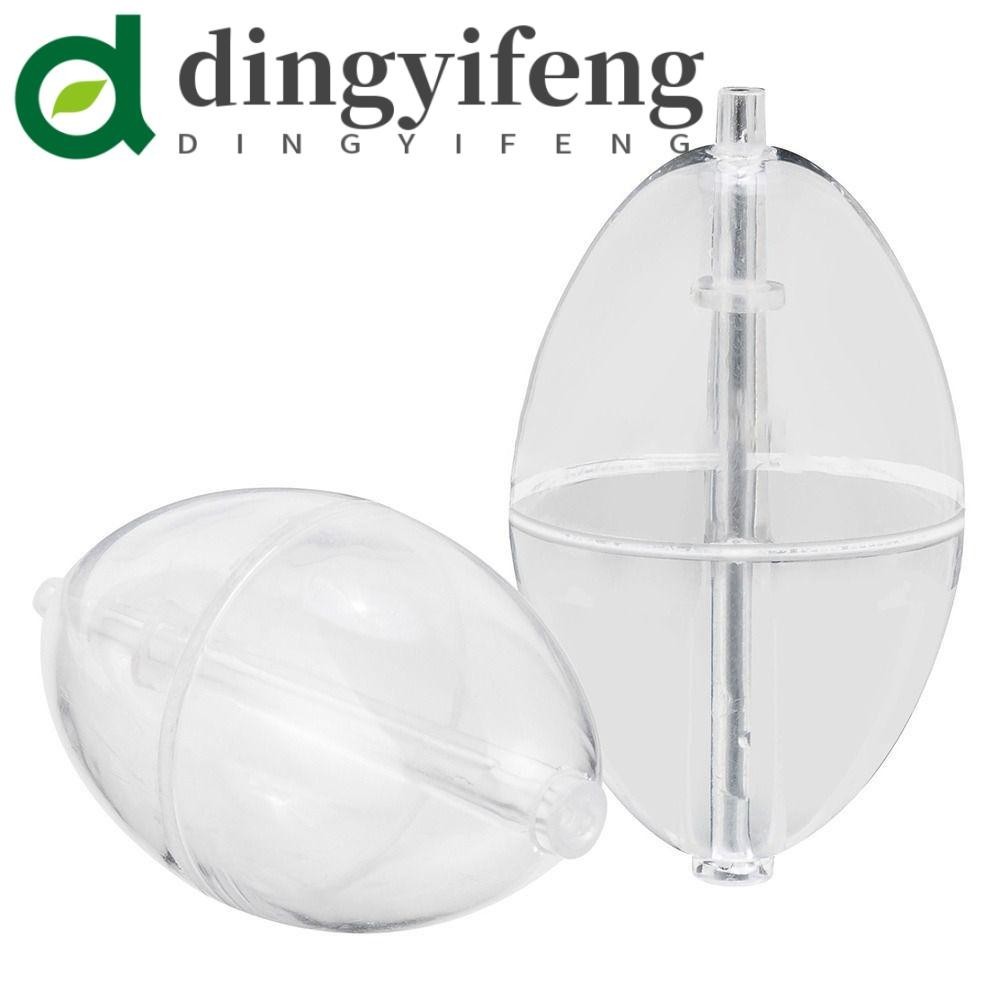 DINGYIFENG Fishing Plastic Clear Surface Float, Transparent Plastic Transparent Oval Bubble ...