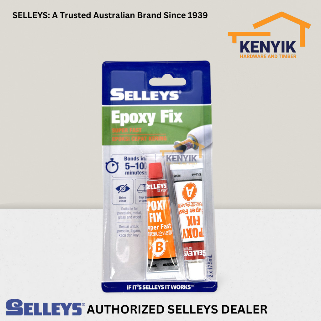 SELLEYS 35ml Epoxy Fix Super Fast Adhesive (TRSAD028) | Shopee Malaysia