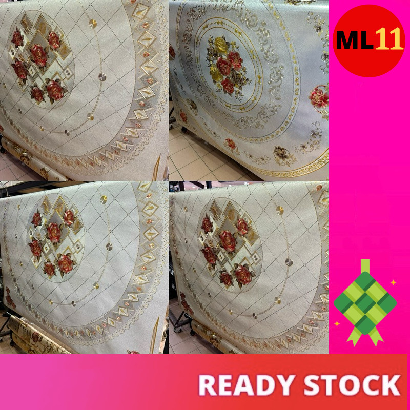(150*150cm) Raya Alas Meja Bulat / PVC Round Table Cloth Waterproof Oil ...