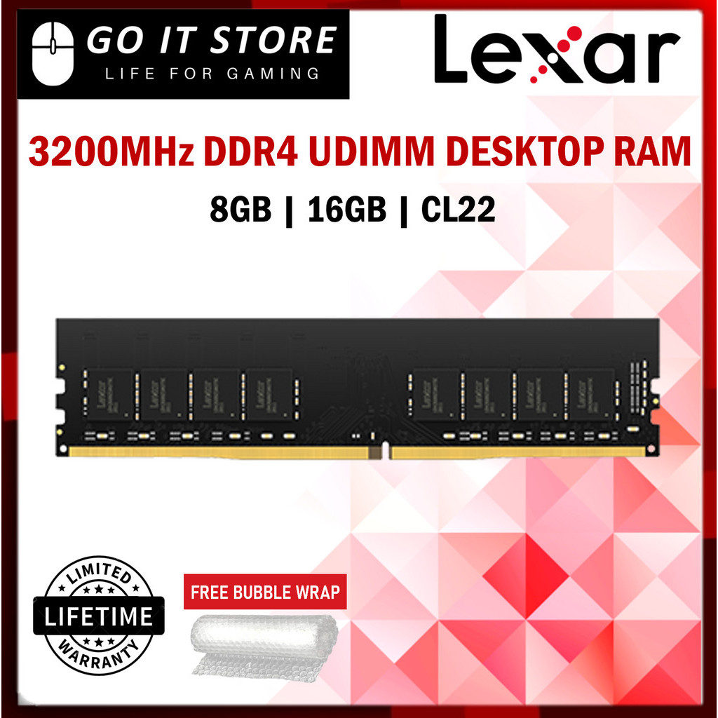 Lexar DDR4 3200MHz UDIMM Desktop PC Memory RAM (8GB / 16GB) | Shopee Malaysia