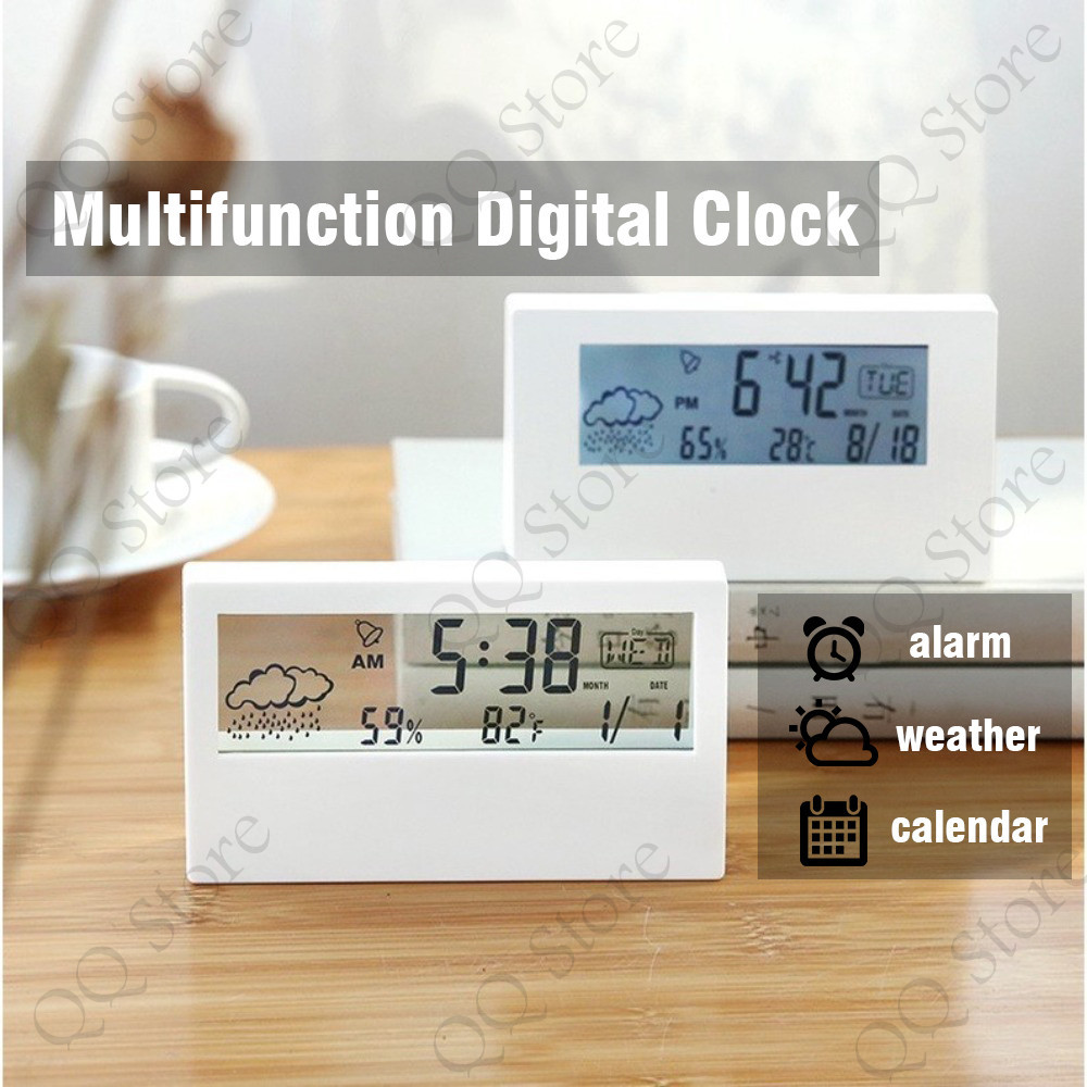 Multifunction Digital Time Table Clock Study Desk Table Decoration Jam ...