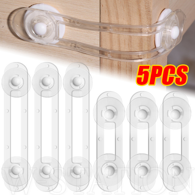 Transparent Soft Adhesive Safety Lock - For Refrigerator, Drawer ...