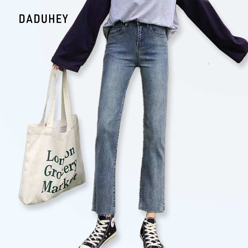 Daduhey baju raya 2024 Retro High Waist Straight Jeans Women’s 2020 New ...
