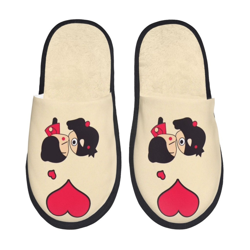 Pucca Casual Furry slippers House Home Indoor Fluffy Comfortable ...