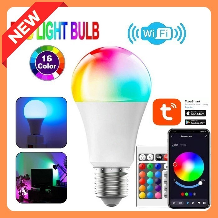 🔥 Wifi Smart Rgb+cct E27 12W Led Bulb Dimmable Wireless Remote ...