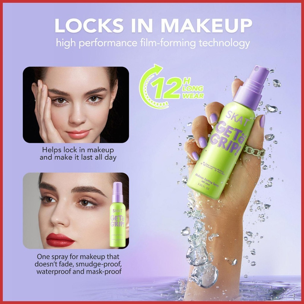 Makeup Setting Spray Breathable Gentle Fixer Waterproof Natural Long ...