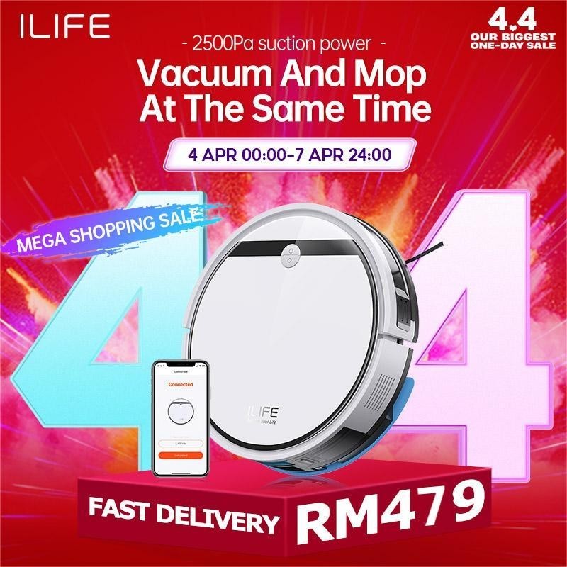 ILIFE V3S Max/V3x navigation smart robot vacuum cleaner mopping robot APP control 4000Pa large ...