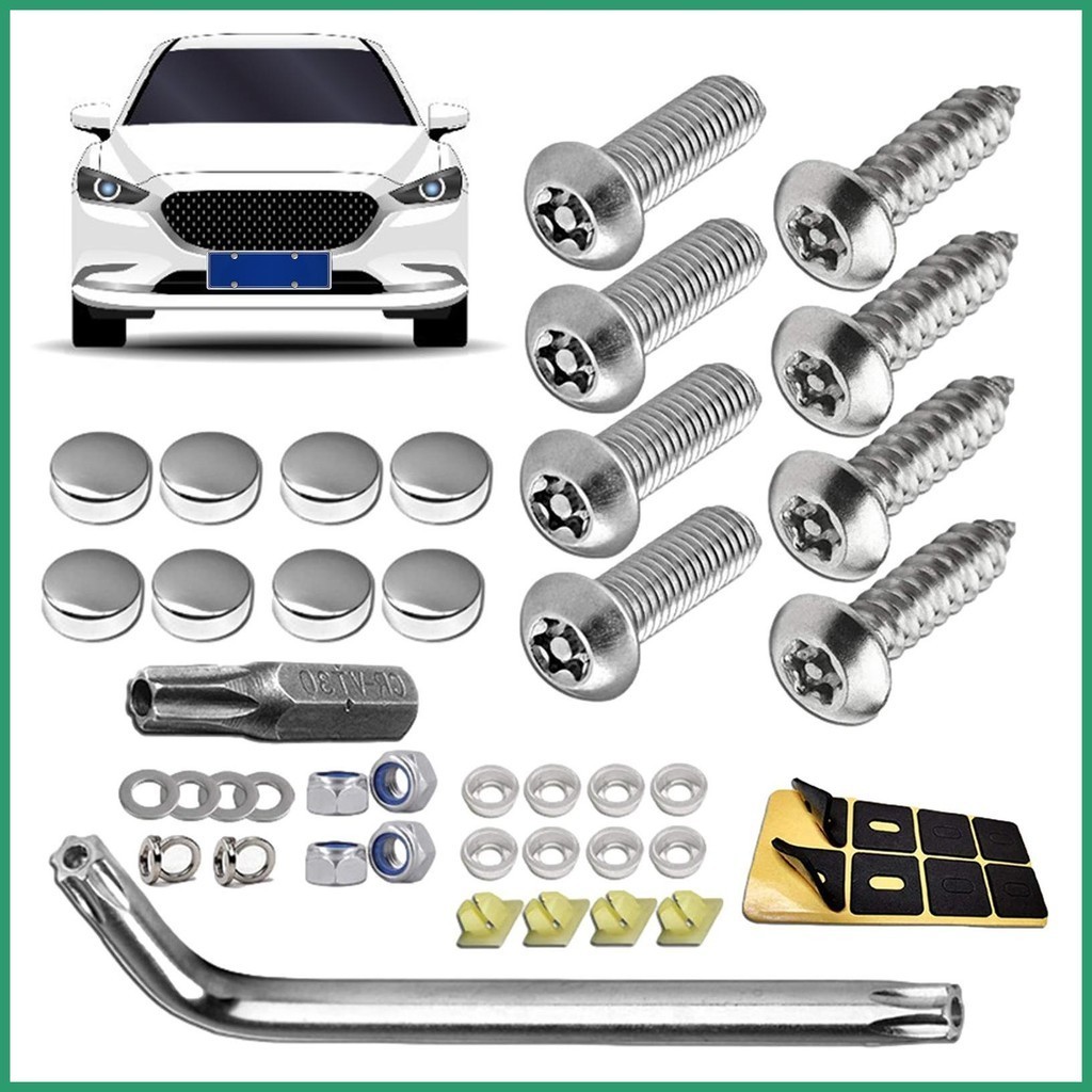 License Plate Screw Set Security Screws License Plate Bolts Stainless ...