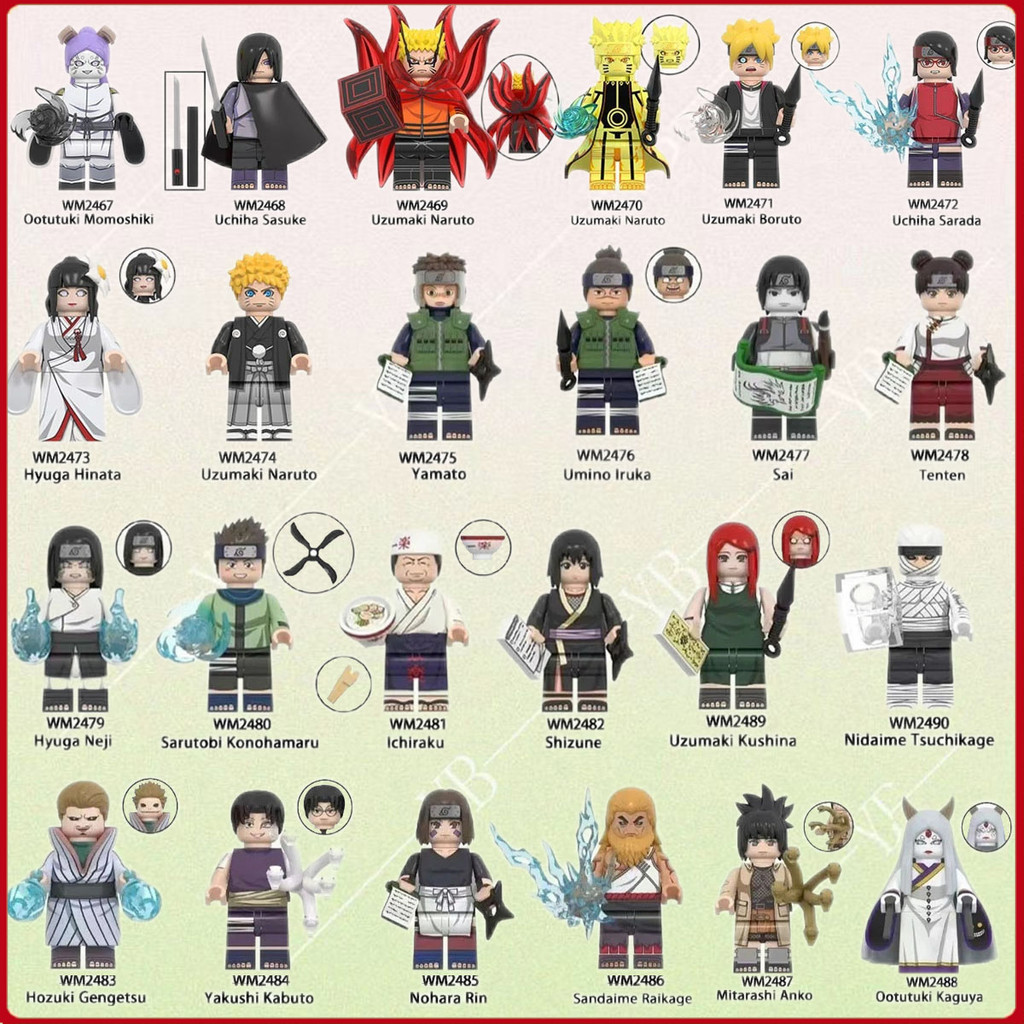 Assembled toy ninja series figurine building blocks NARUTO model doll ...