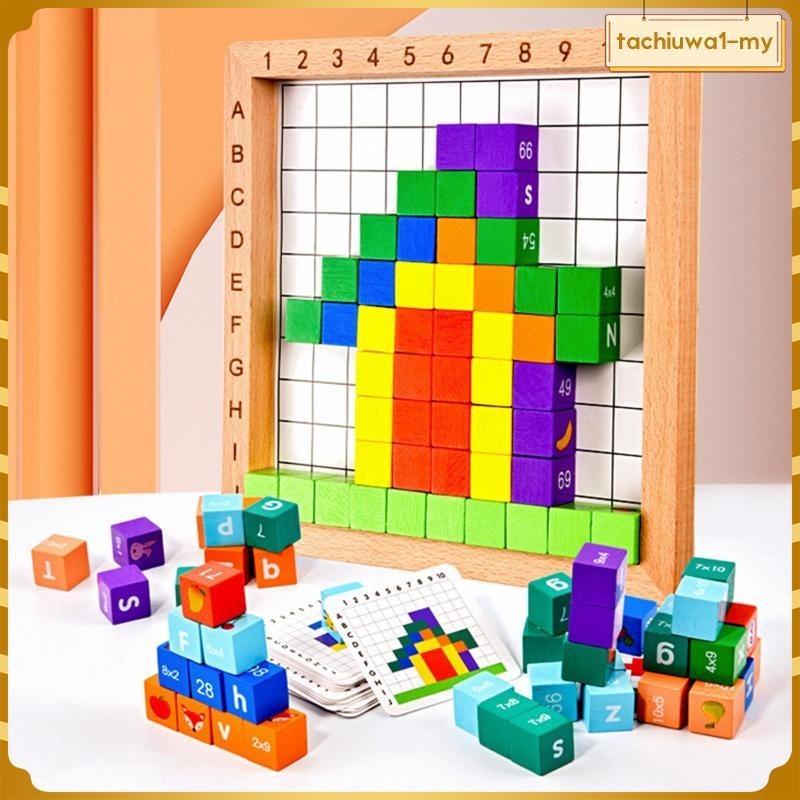 [TachiuwadcMY] Wooden Building Blocks Montessori Stacking Blocks ...