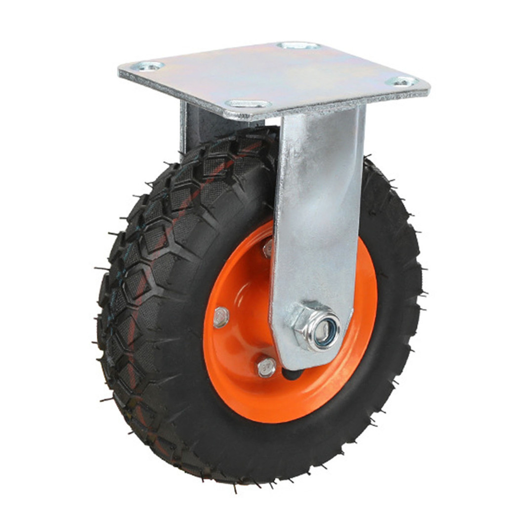 Rubber Caster Wheel 6in Heavy Duty Inflatable Silent Directional For ...