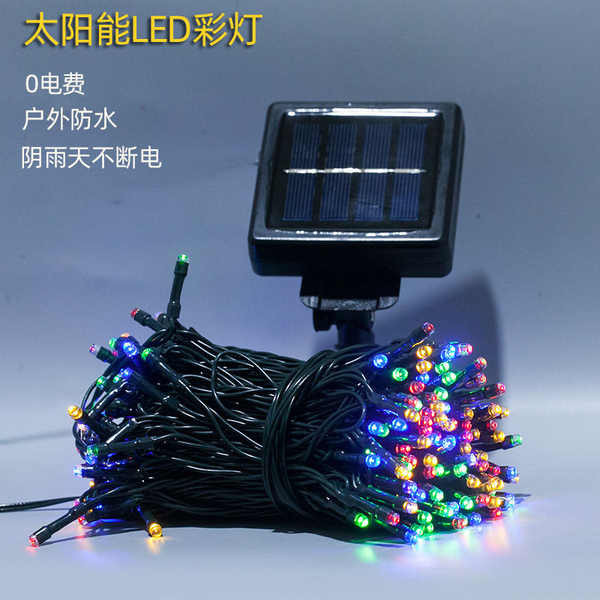 lampu raya lampu led Rentetan cahaya berbintang suria luaran taman ...