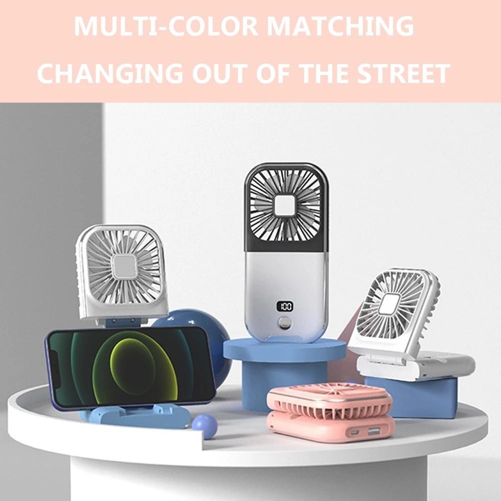 3000mah Power Bank Fan Multifunctional Foldable Fan Portable Handheld ...