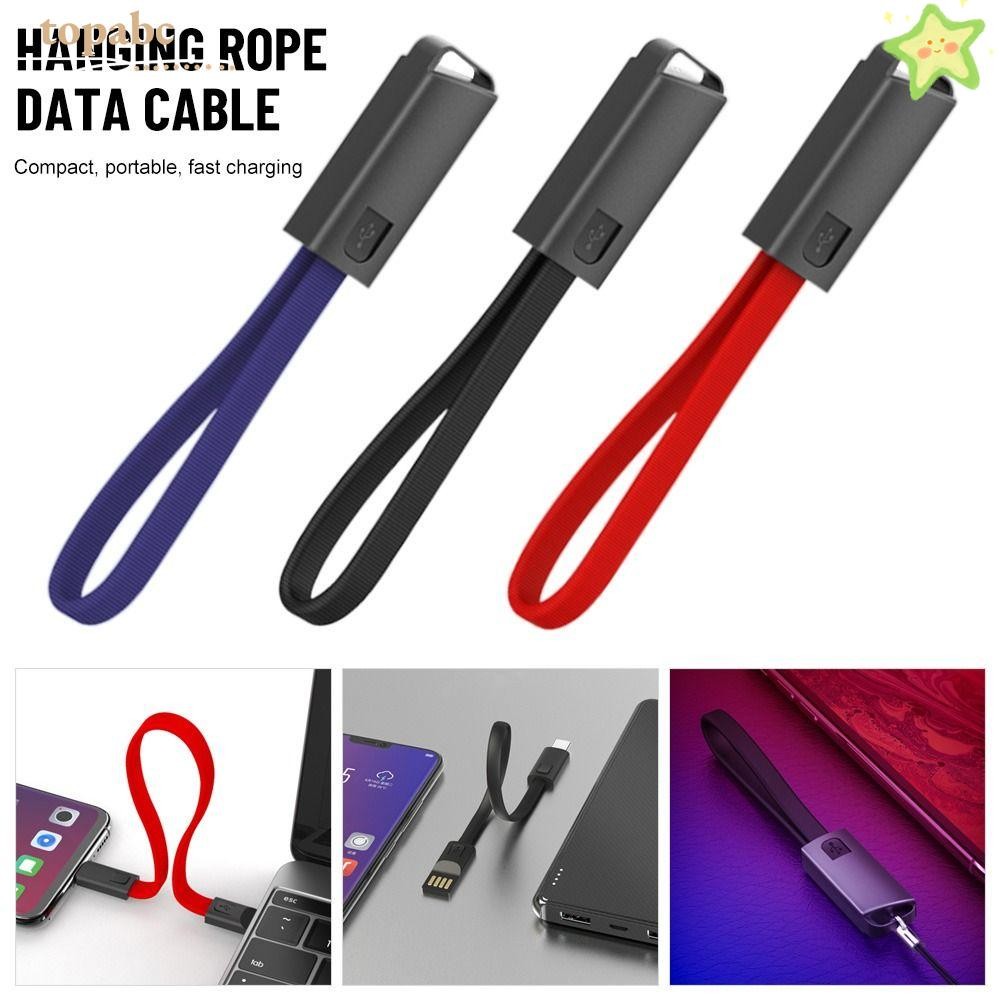 TOPABC USB Data Cable Smart Phone Keychain Tablet Micro Type-C To USB A ...