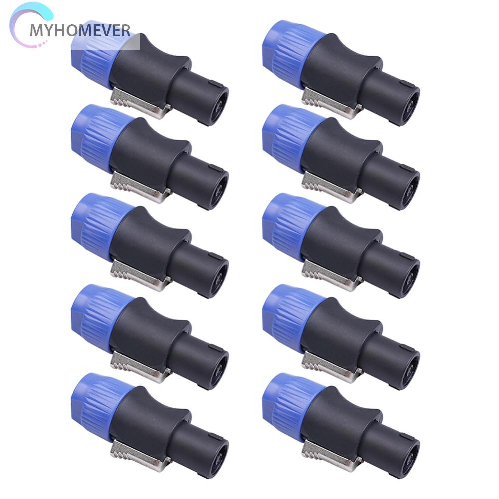 10pcs NL4FC Speaker Connectors 4 Pin Male Audio Speakon Ohm Plug ...