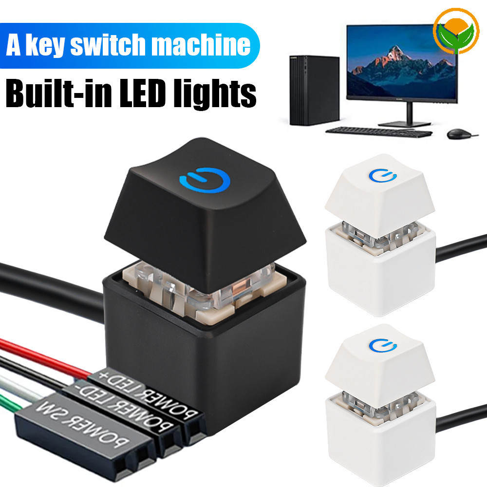 On/Off Button with LED Lights External Computer Desktop Switch ...