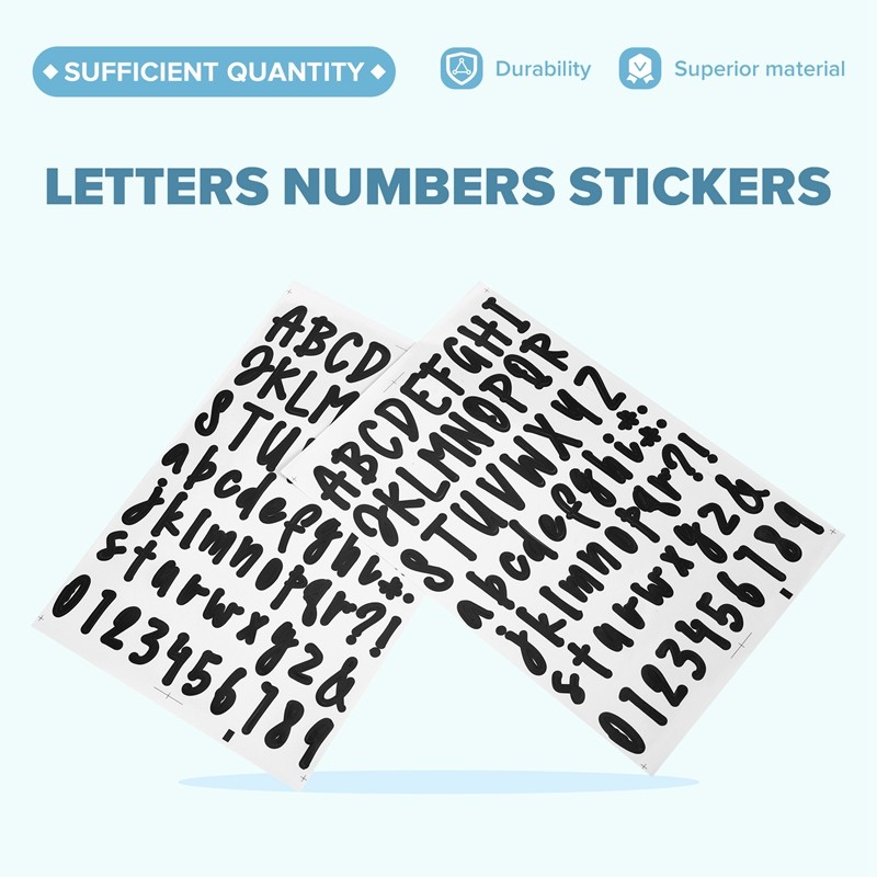 8 Sheets Self Adhesive Vinyl Letters Numbers Kit, Letters Numbers ...