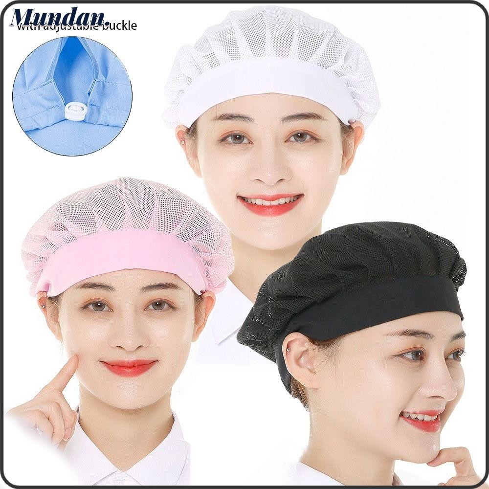 MUNDAN Work Hat, Work Wear Hair Nets Chef Hat, Chic Mesh Breathable ...